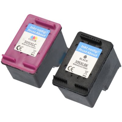 Eigenmarke HP 305 Druckerpatrone Schwarz + 3 Farben (6ZD17AE) Multipack ...